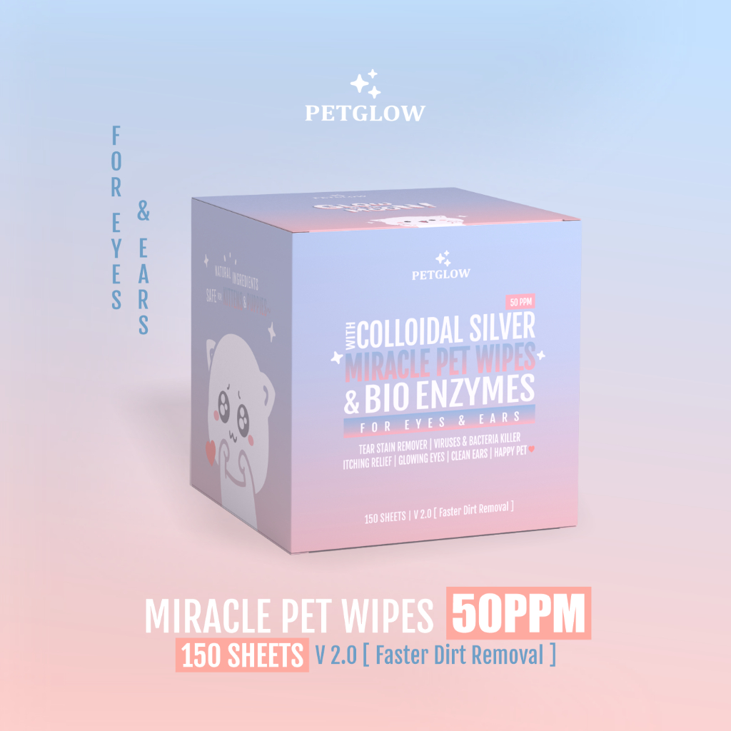 Jual Miracle Pet Wipes by Petglow with Colloidal Nano Silver isi 150 ...