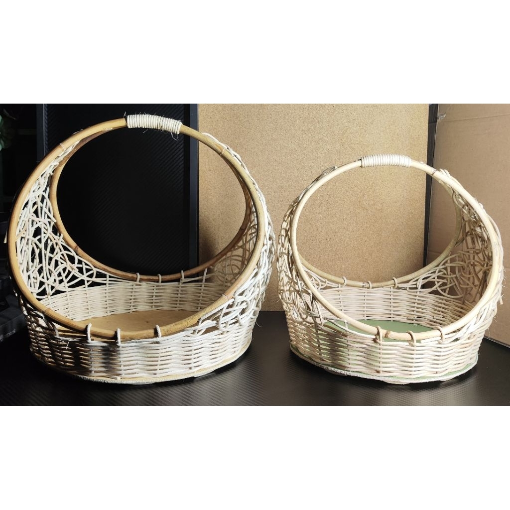 Jual Parcel Keranjang Rotan Model Sarang Ayam Sampingan Kerajinan ...