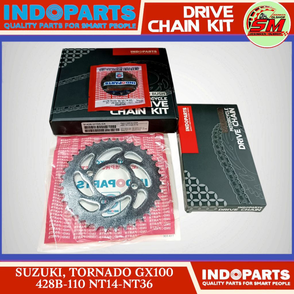 Jual Gear Set Gir Paket Std Suzuki Tornado Gx100 Indoparts 428B-110 ...