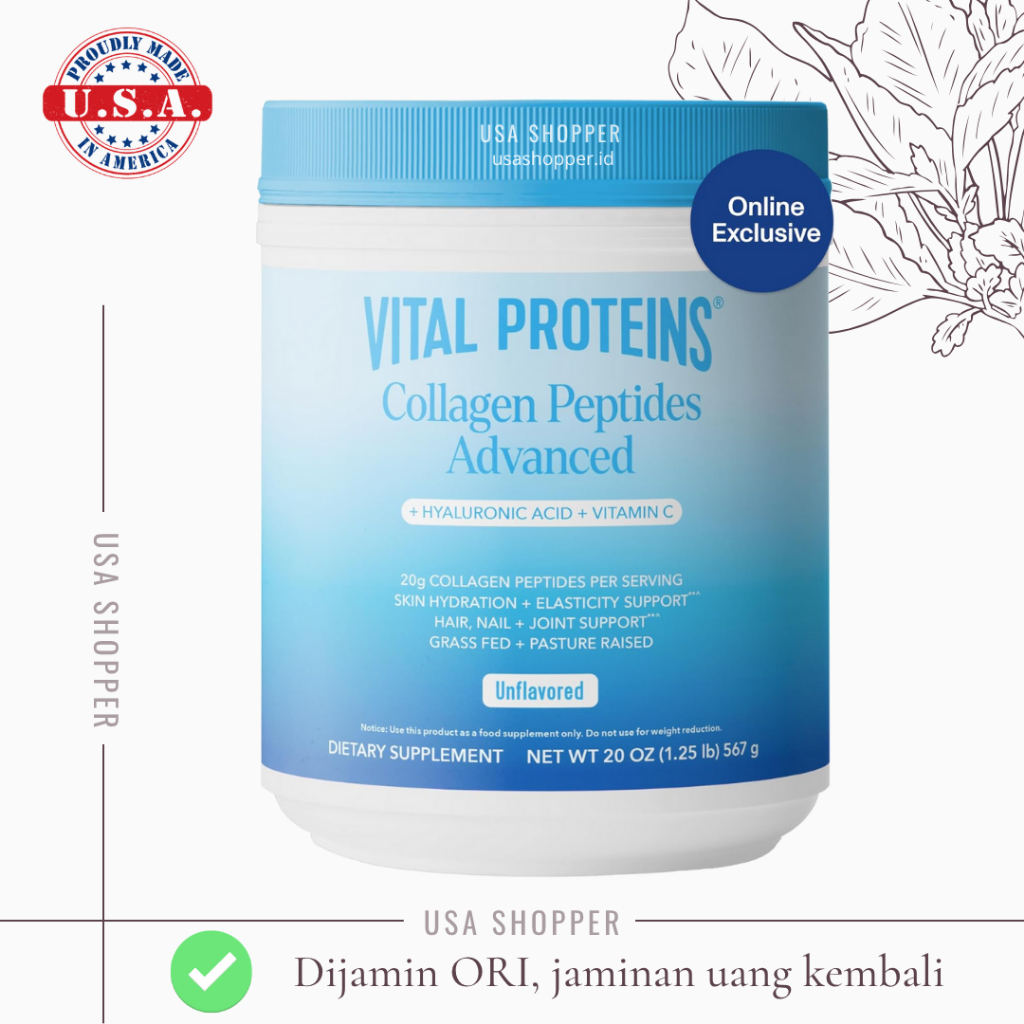 Jual ORIGINAL [ORI USA] Vital Proteins Protein Advanced Collagen ...