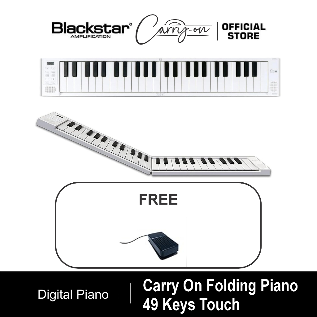 Jual Blackstar CARRY-ON-FP49-WT Carry On Folding Piano 49 Keys Touch ...