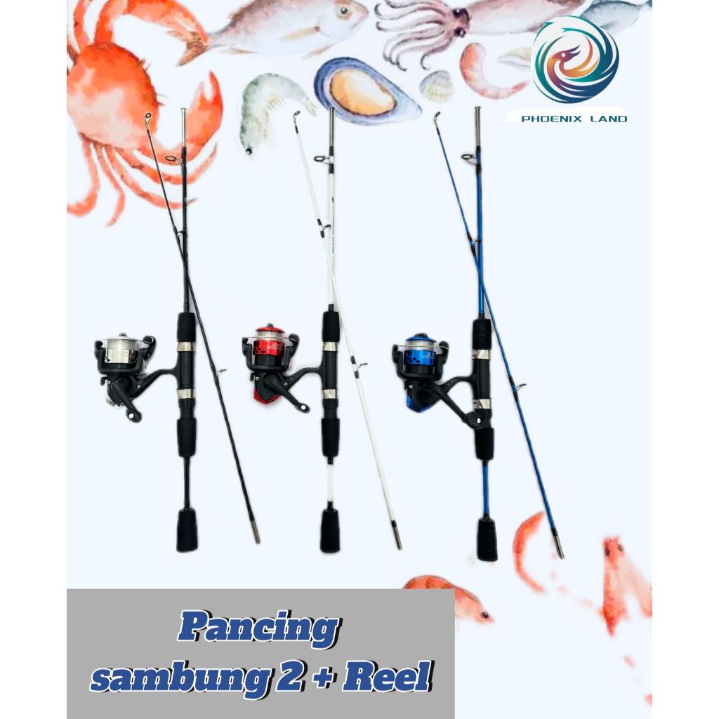 Jual Alat Pancing Sambung Dua Fiber Solid Bebas Pilih Warna Joran ...