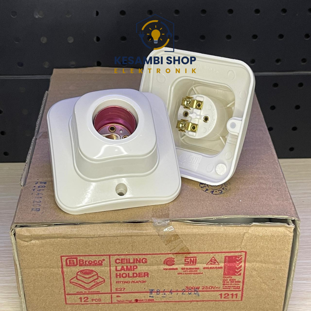 Jual BROCO FITTING PLAFON SEGI [ OVAL ] FITTING LAMPU BROCO 1211 ...