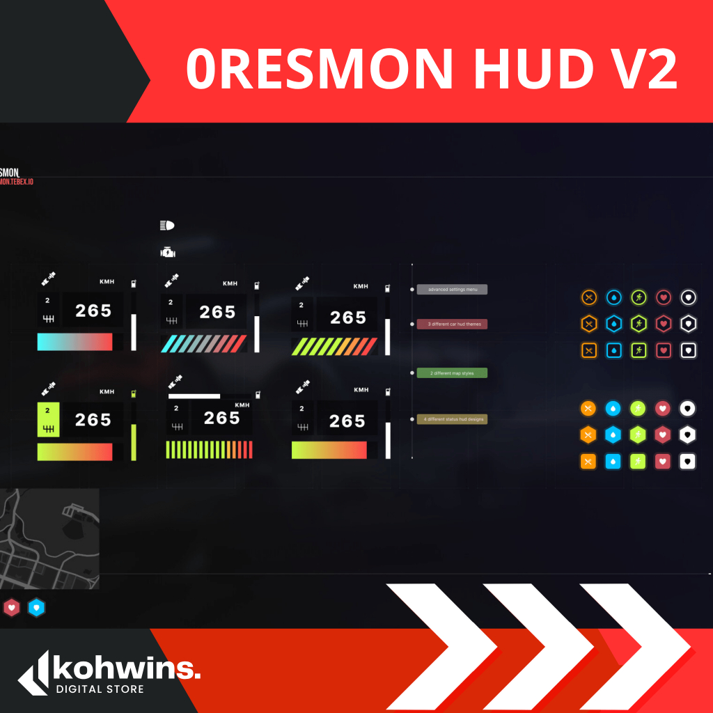 Jual FIVEM - 0RESMON HUD V2 VIA ASSET TRANSFER | Shopee Indonesia