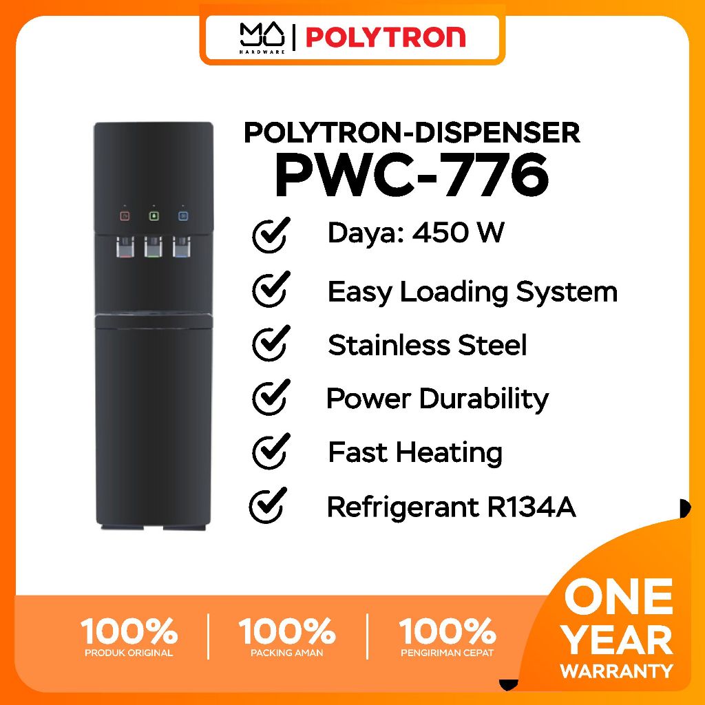 Jual POLYTRON Dispenser Galon Bawah Hydra PWC 776 | Shopee Indonesia