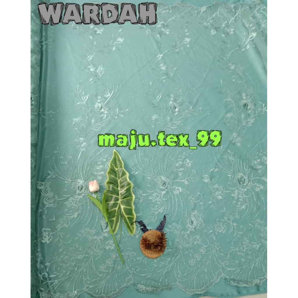 Jual Kain Tile Tulle 3d Bunga Timbul // Bahan Brokat dan kebaya ...