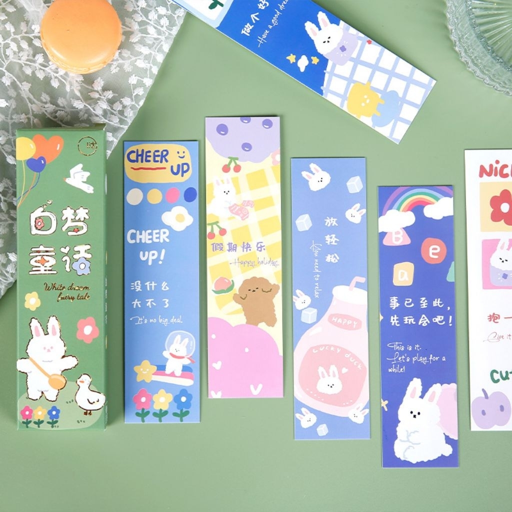 Jual 30pcs paper bookmark pembatas buku kertas cute | Shopee Indonesia