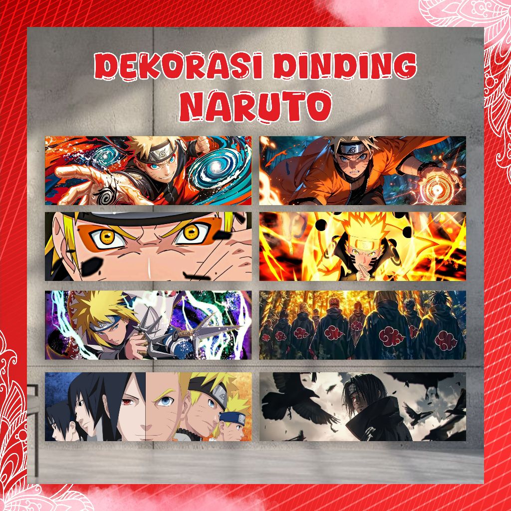 Jual Dekorasi Dinding Naruto MDF 6mm – Poster Tempel Tanpa Paku Ukuran ...