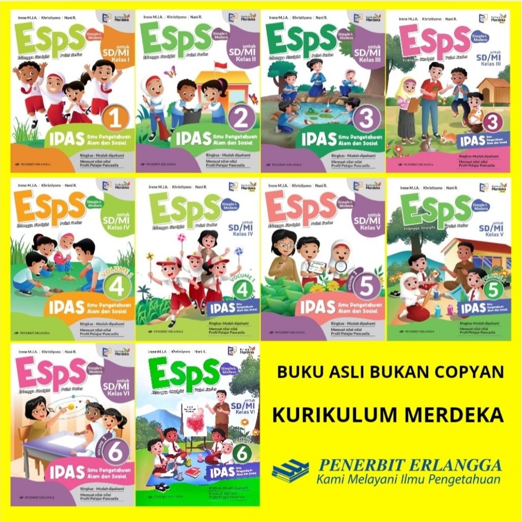 Jual ESPS IPAS ERLANGGA KELAS / VOLUME 1 2 3 4 5 6 SD/MI REVISI KURIKULUM MERDEKA - BUKU ...