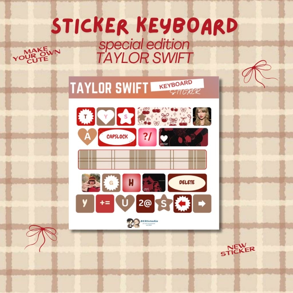 Jual KEYBOARD STICKER TAYLOR SWIFT by BERIstudio | Shopee Indonesia