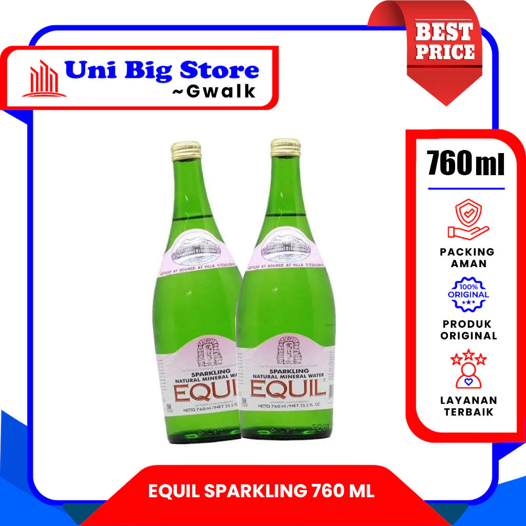 Jual EQUIL SPARKLING MINERAL WATER AIR SODA BOTOL - 760 ml | Shopee Indonesia