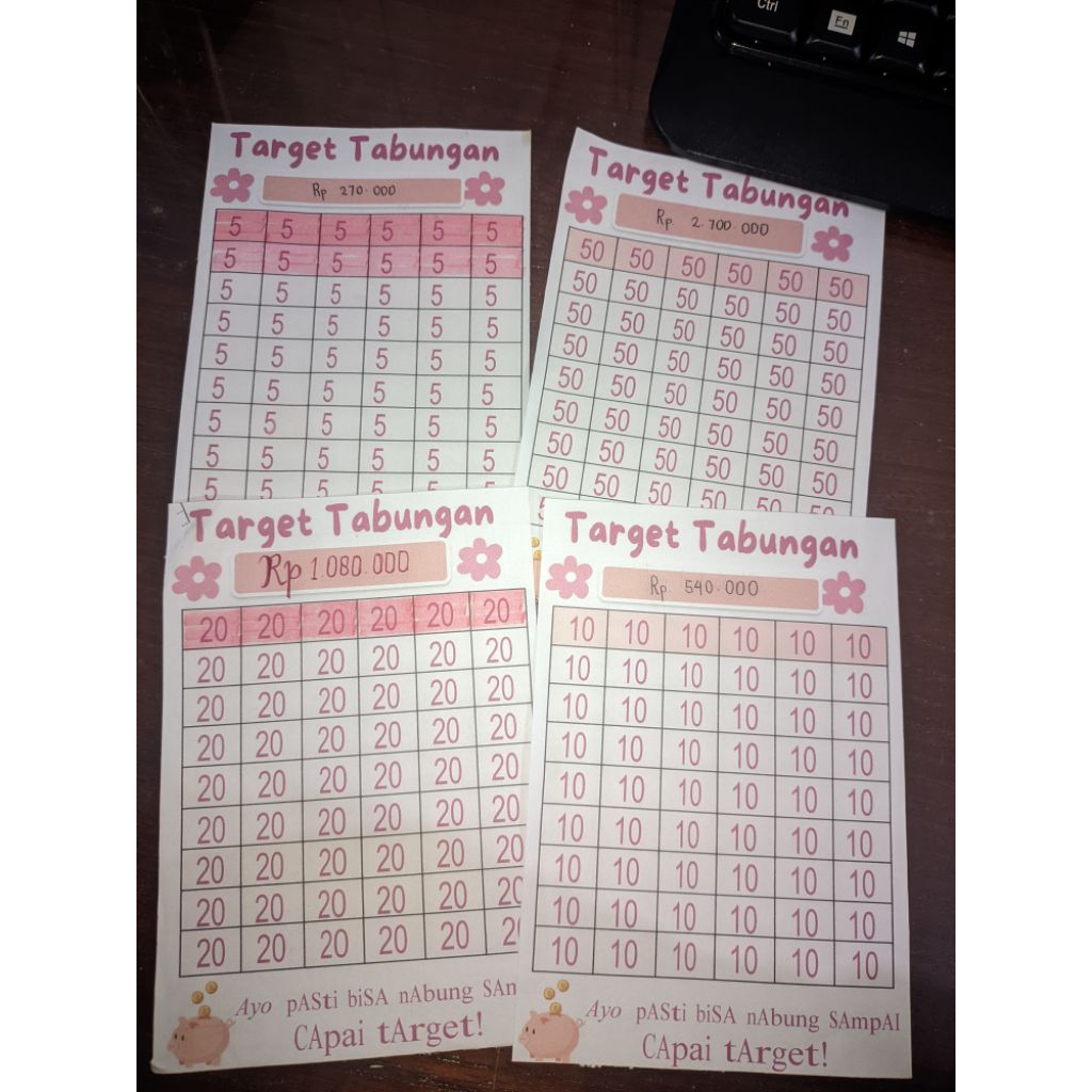 Jual List Target Tabungan | Shopee Indonesia