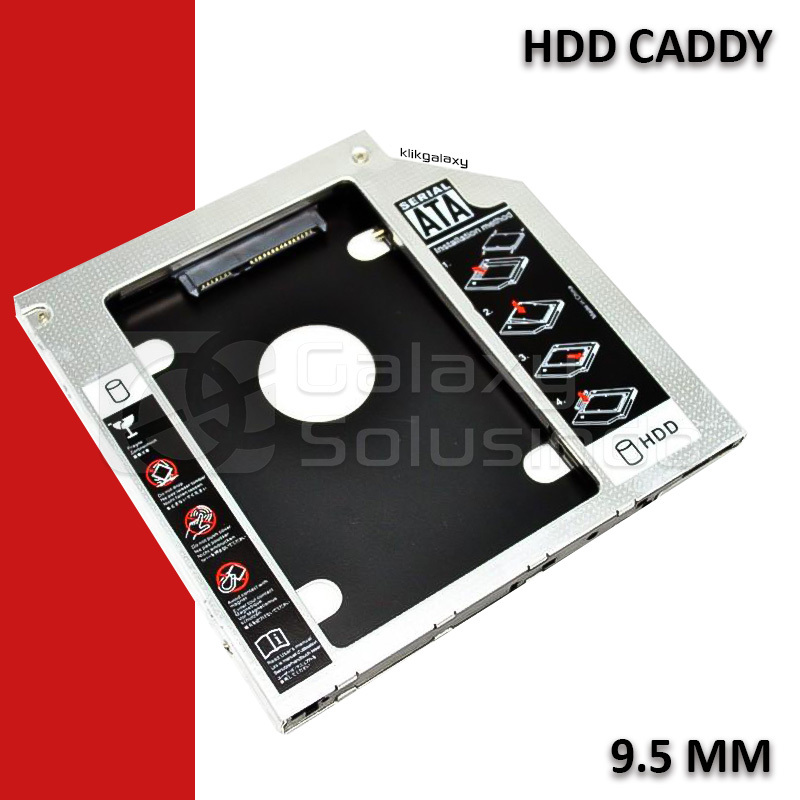Jual HDD Caddy SATA 3 Second Hardisk Slot Laptop 9,5mm - GS | Shopee ...
