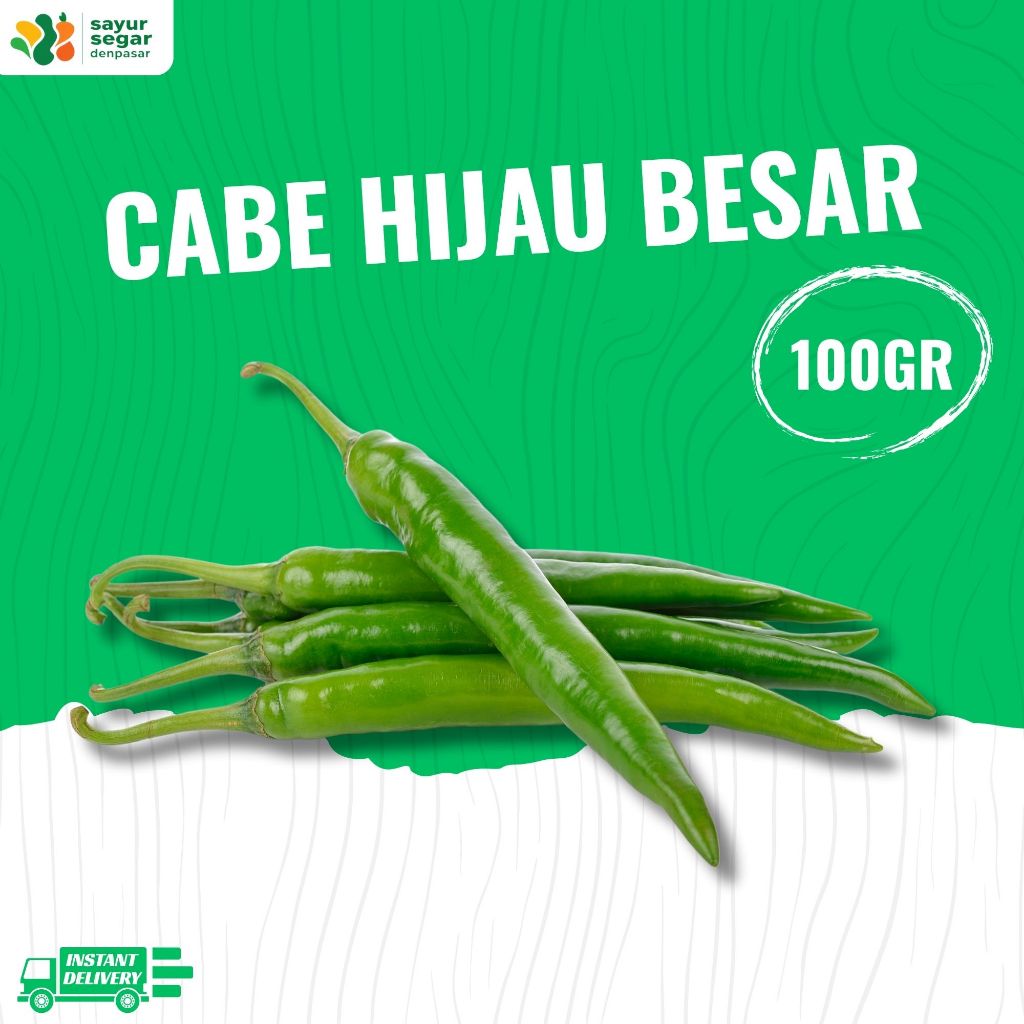 Jual Cabe Hijau Besar 100gr - Sayur Segar Denpasar | Shopee Indonesia