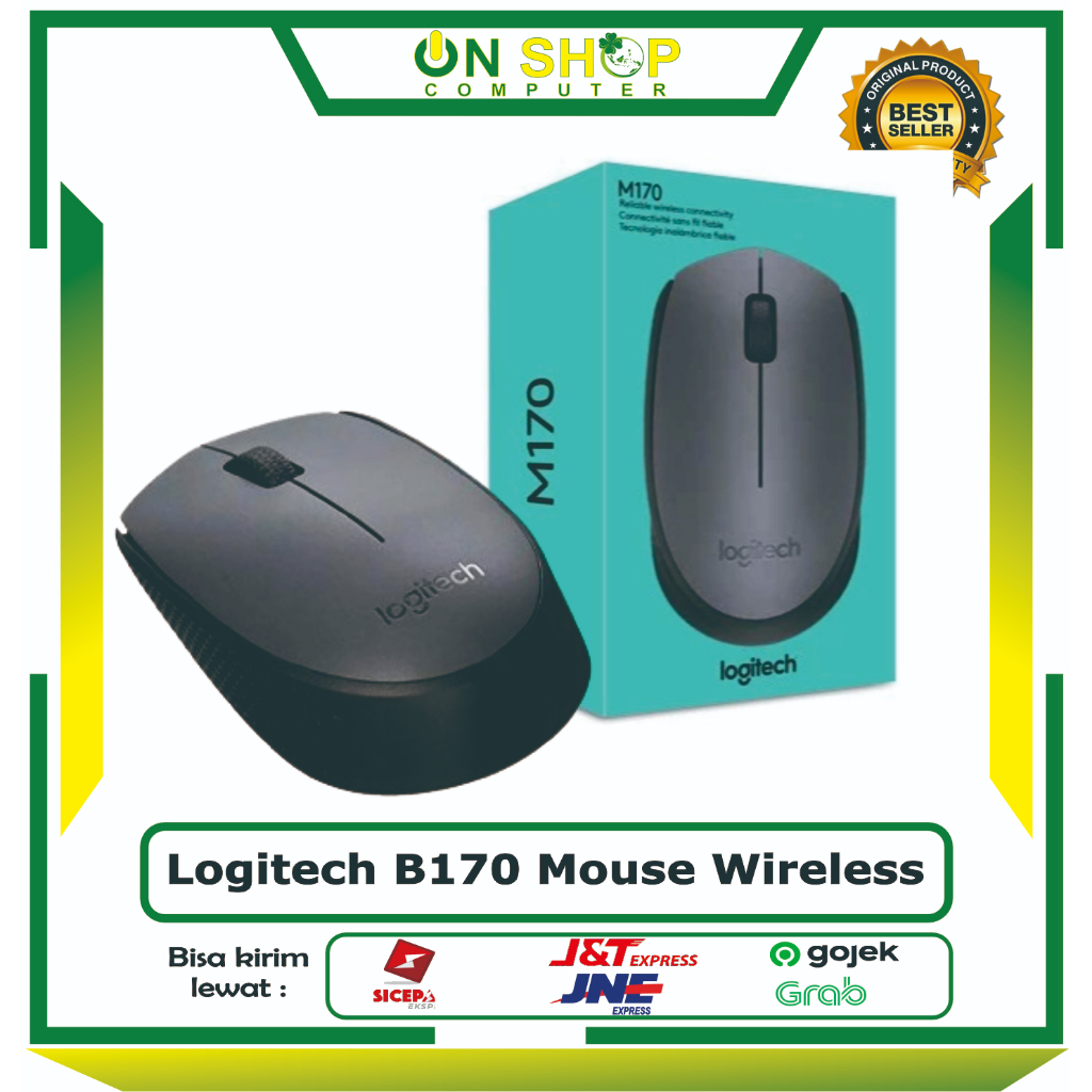 Jual Mouse Wireless Logitech M170 Original untuk Windows, Mac, ChromeOS Garansi 1 Tahun ...