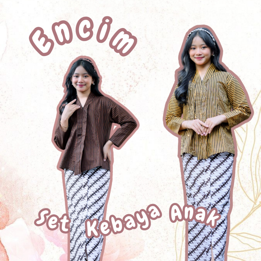 Jual KEBAYA LURIK MODEL ENCIM BAJU ADAT JAWA SETELAN ADAT ANAK PEREMPUAN | Shopee Indonesia