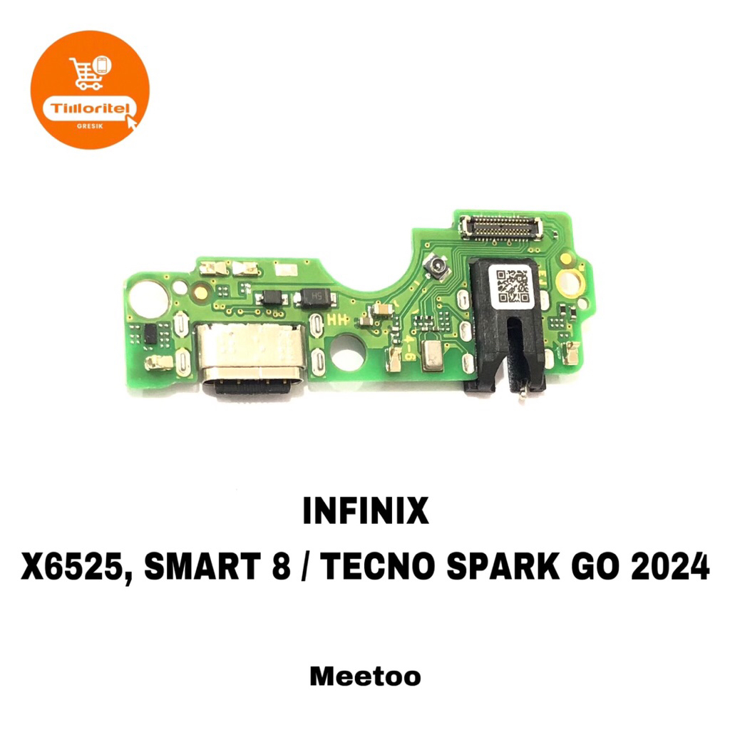 Jual BOARD CONNECTOR CHARGER INFINIX SMART 8 X6525 / PCB KONEKTOR CAS TECNO SPARK GO 2024 ...
