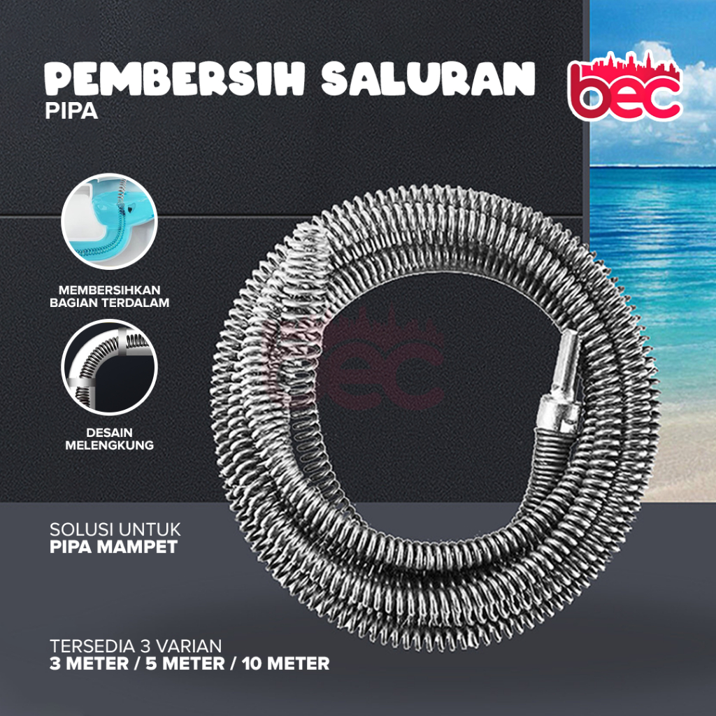 Jual [BEC] Pembersih Saluran Pipa | Alat Pembersih Saluran | Kawat Pembersih Saluran Pipa Mampet ...