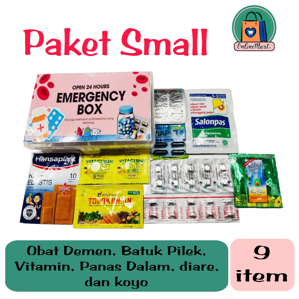 Jual APOTEK MINI | EMERGENCY BOX | KOTAK APOTEK MINI | PAKET SMALL ...