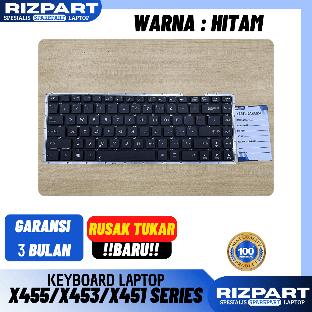 Jual Keyboard LAPTOP Asus a455l a456u x454w x451 X453M X455L X451 K456 ...