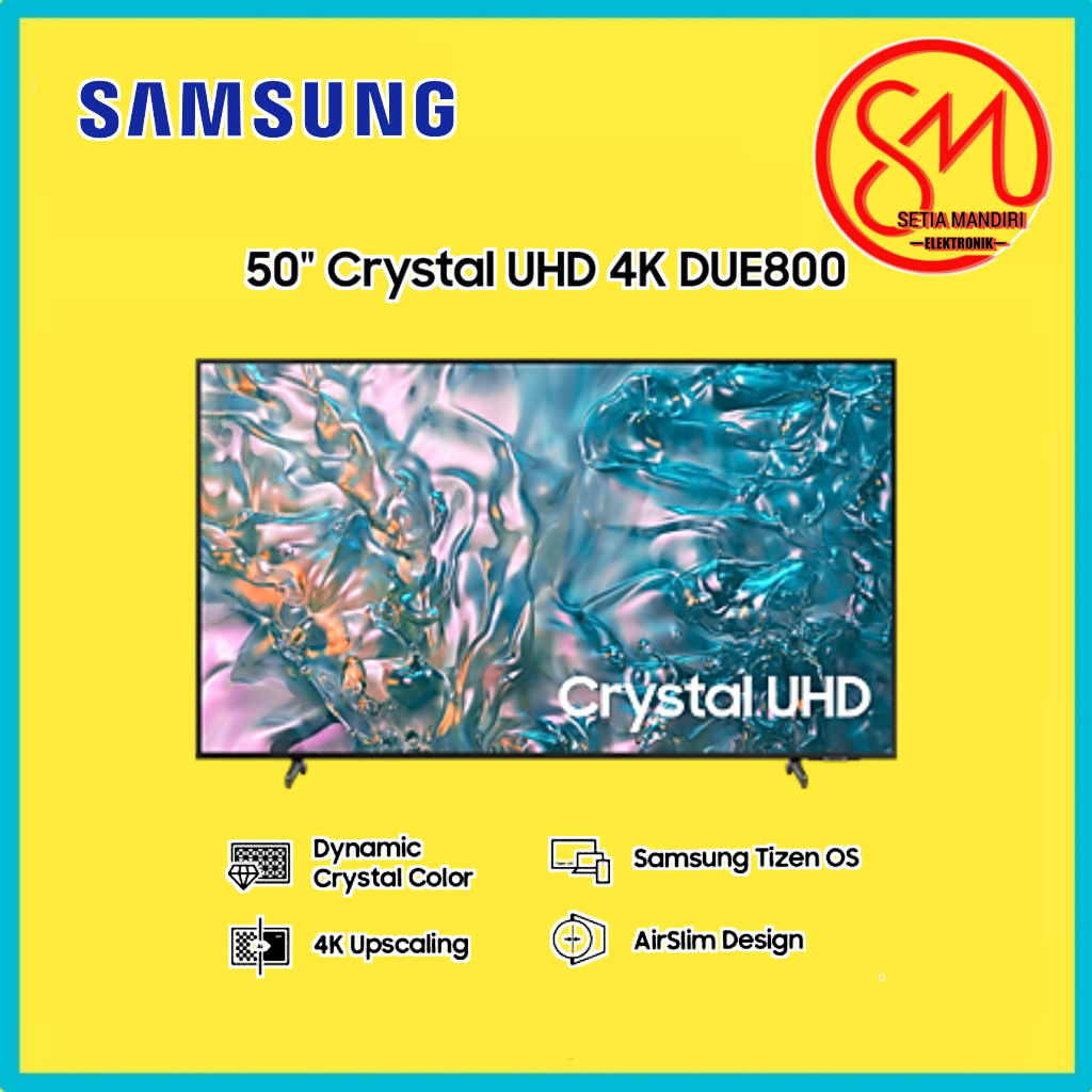 Jual SAMSUNG 43" 50" Crystal UHD 4K DUE800 Smart TV LED Digital DVB-T2 - UA43DUE800KXXD ...