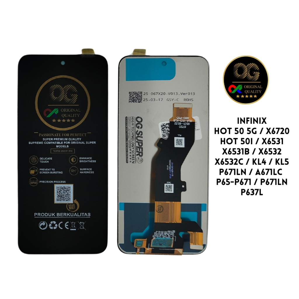 Jual ( OG SUPER ) LCD INFINIX HOT 50 5G / X6720 / HOT 50I / X6531 ...