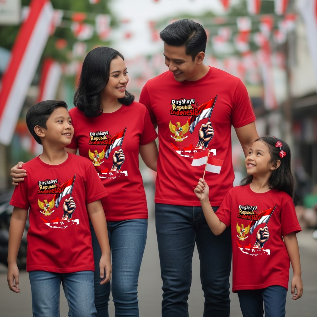 Jual Kaos 17 Agustusan Pria Merah Putih 2025 Atasan 17Agustusan Tshirt Ke-80 Baju Kemerdekaan ...