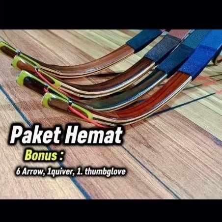 Jual Busur Pemula Premium Flat Siyah lapis Laminasi paket hemat ...