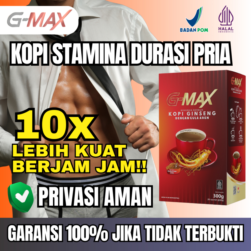 Jual Kopi Gmax kopi Stamina Pria Kuat Tahan Lama Original minuman Extra Gingseng dan Gula Aren ...