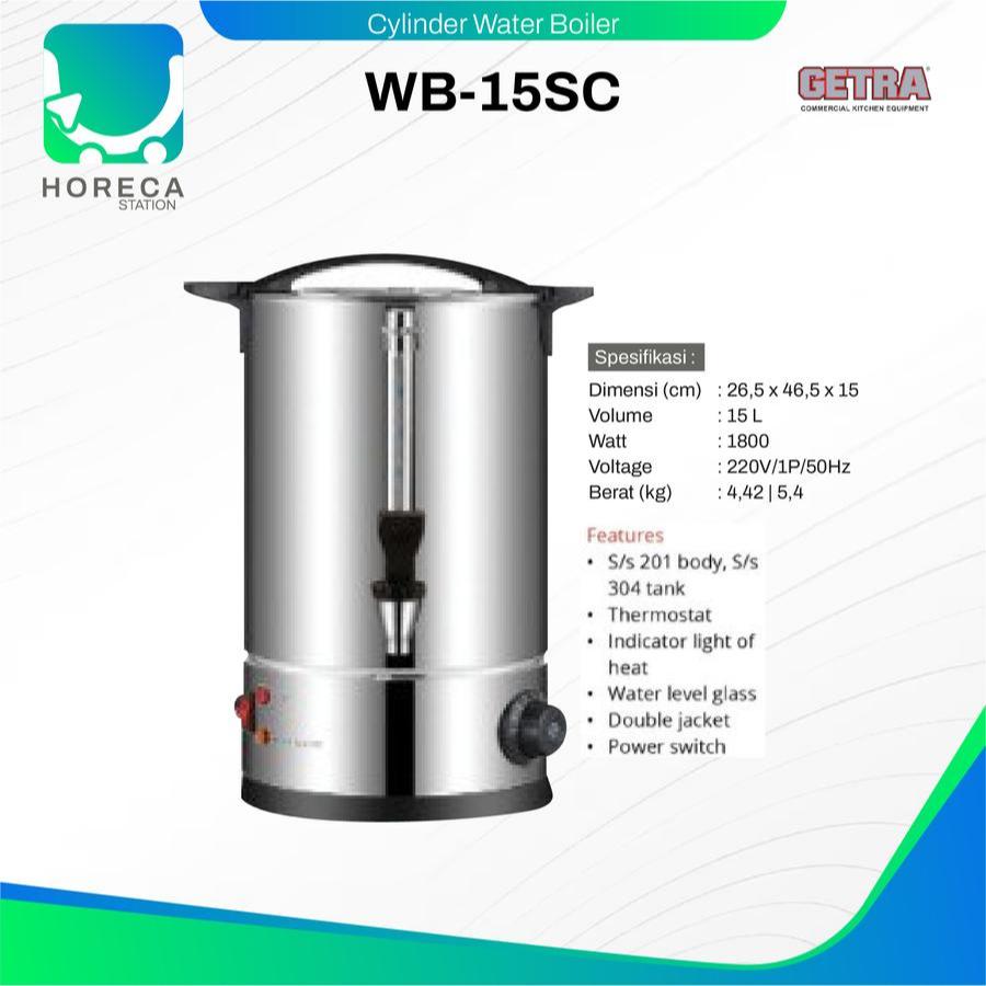 Jual GETRA WB-15SC Cylinder Water Boiler 15 Liter Stainless | Shopee ...