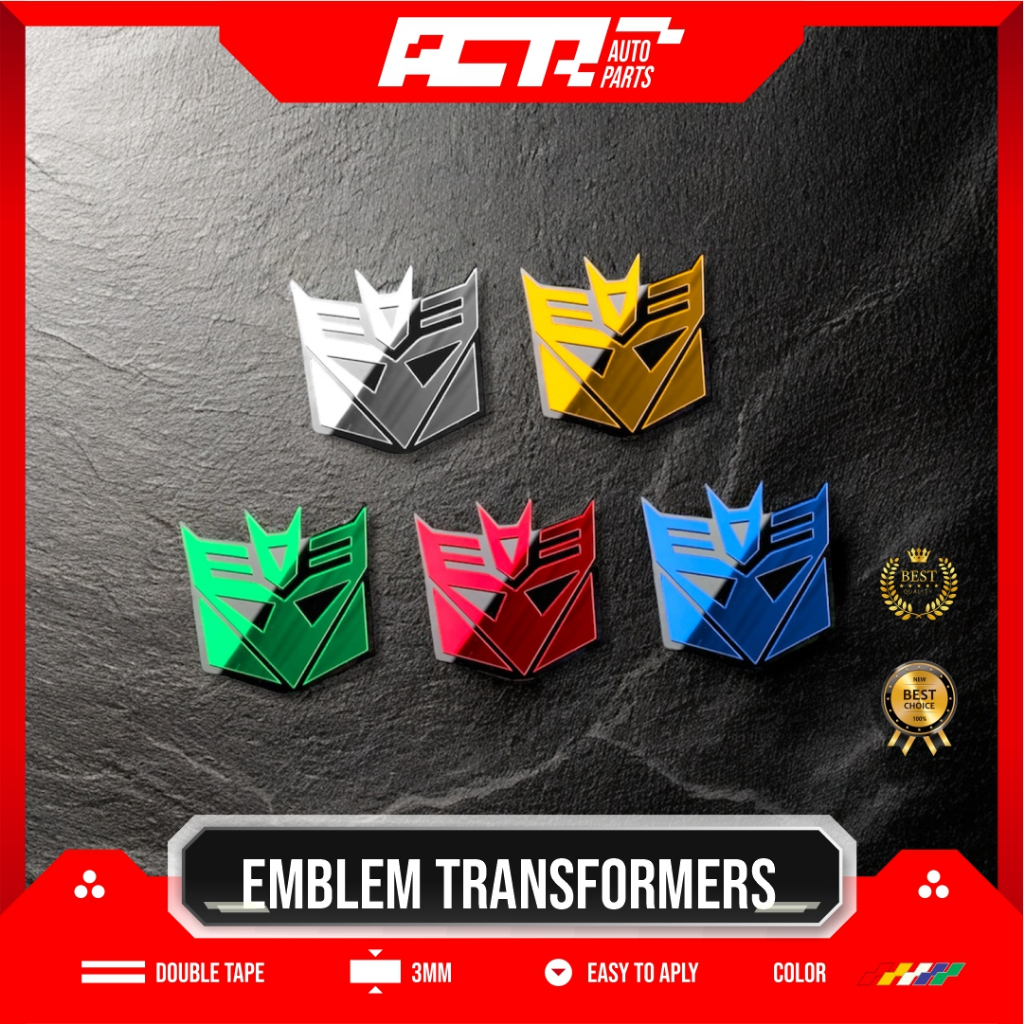 Jual Emblem TRANSFORMERS DECEPTION Akrilik timbul logo bahan akrilik 3D ...