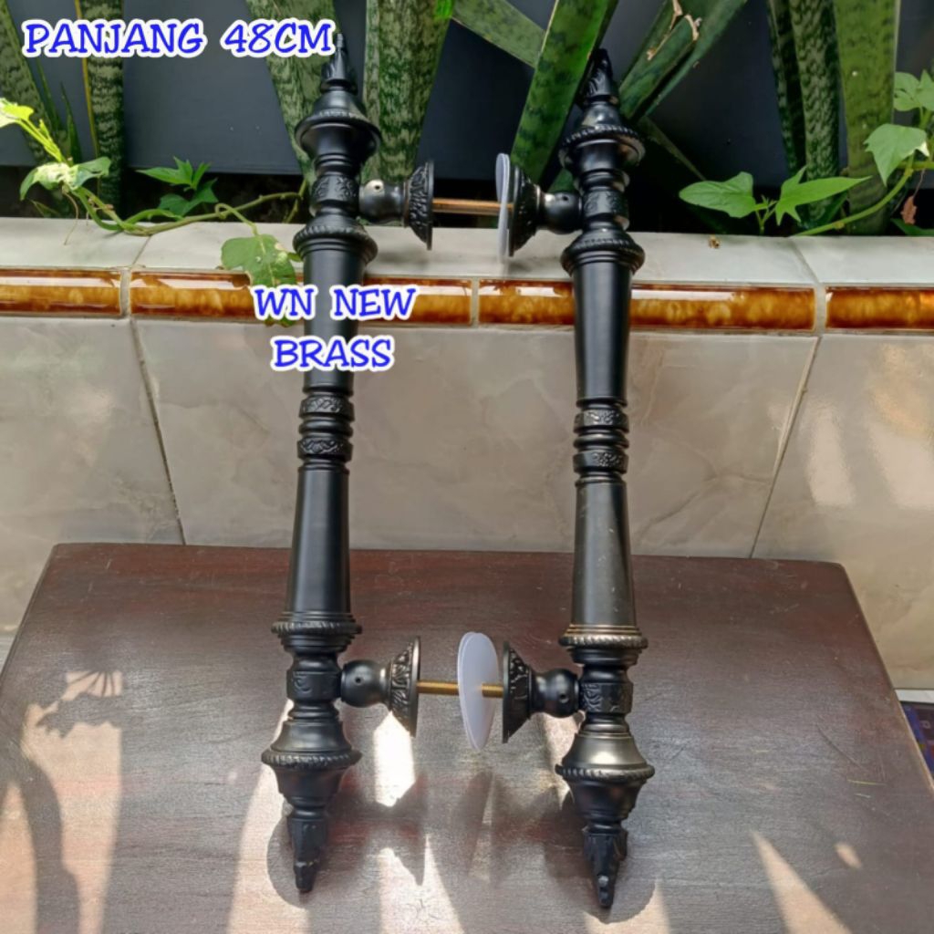 Jual Handle Pintu / Gagang Pintu Rumah Pagar Kuningan Antik Motif ...
