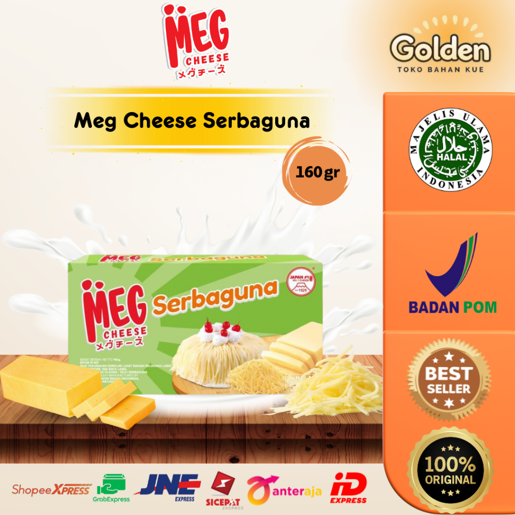 Jual Meg Cheese Serbaguna / Keju Cheddar Meg Murah 160 gr | Shopee ...