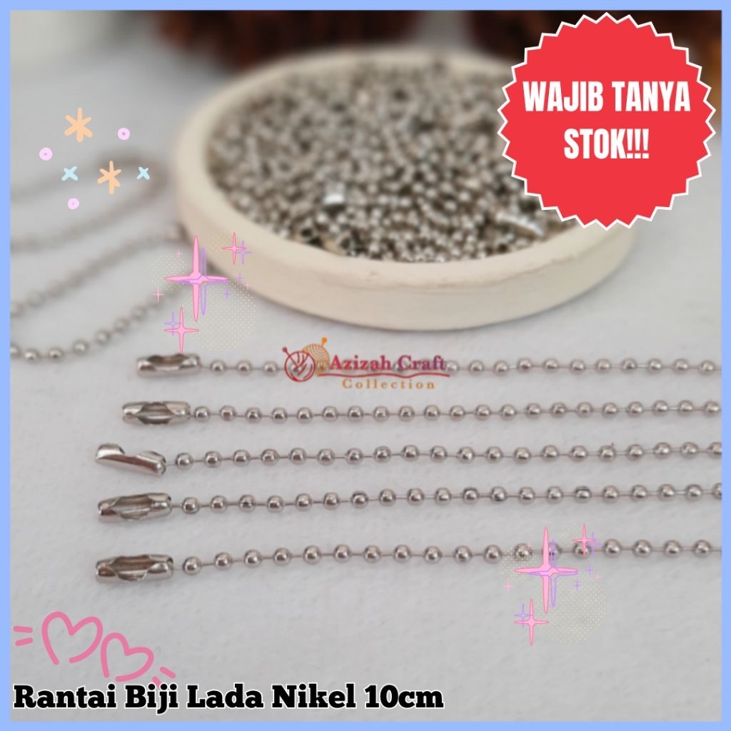 Jual Azizah Craft | Rantai Kuku/Biji Lada Nikel 10cm (12pcs) | Shopee ...