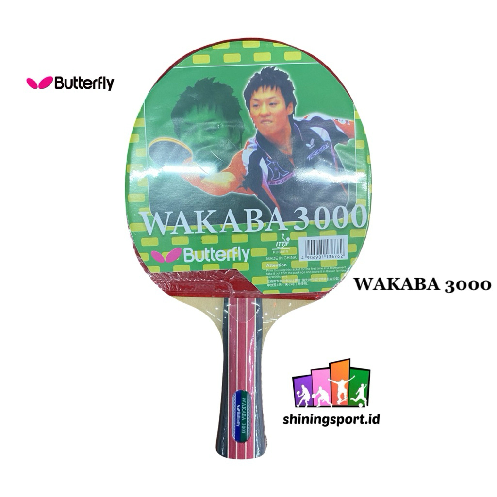 Jual Bet Pingpong Butterfly WAKABA 3000 (+ FREE COVER) | Shopee Indonesia