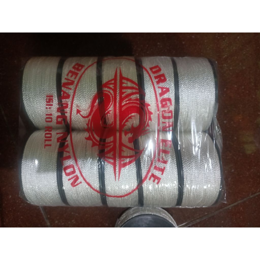 Jual benang nilon / benang bangunan / benang sol putih / roll besar ...