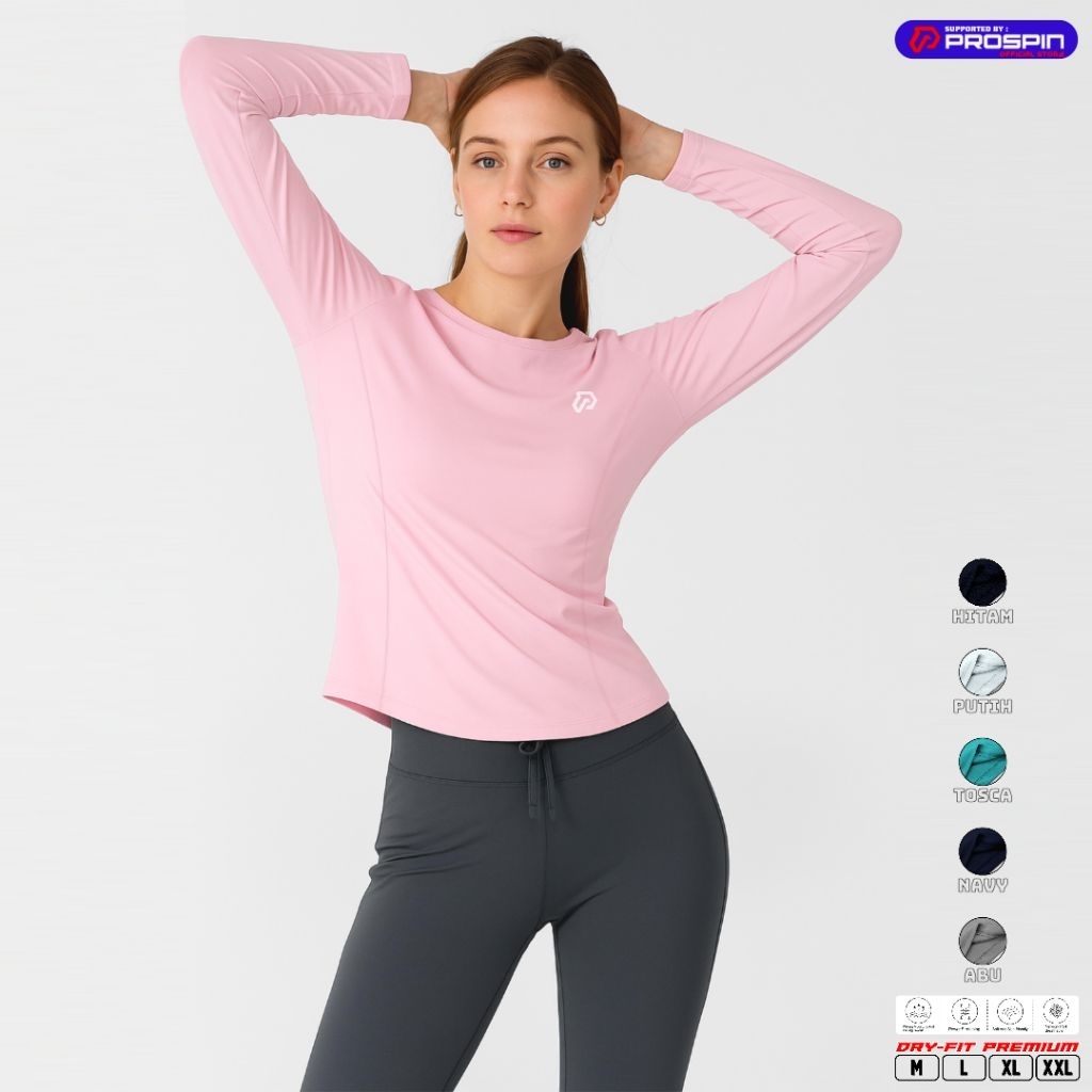Jual Prospin Kaos Runing Baju Senam Pakaian Olahraga Cewe Lengan ...