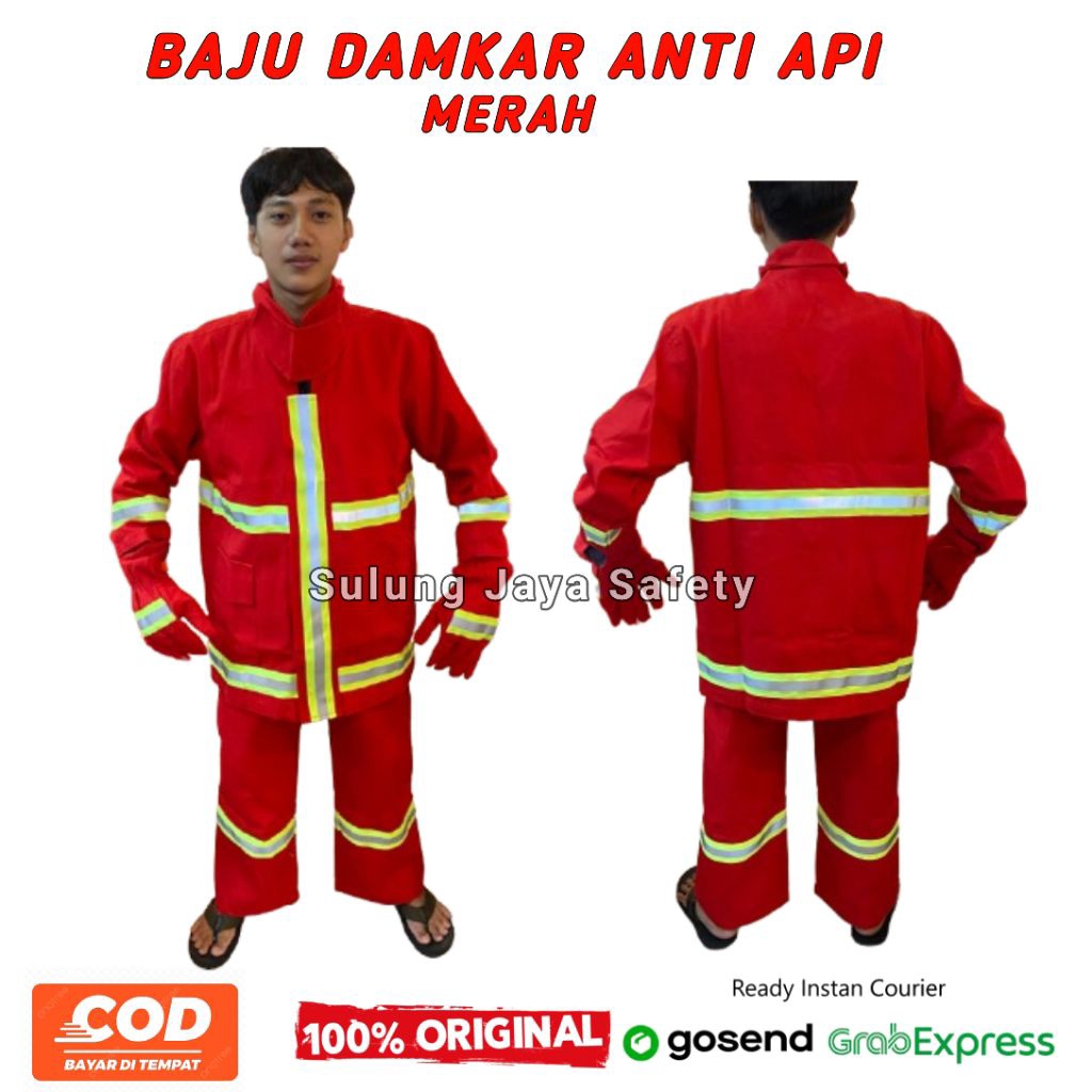 Jual Baju Damkar Anti Api Original Berkualitas Warna Merah Dan Orange ...