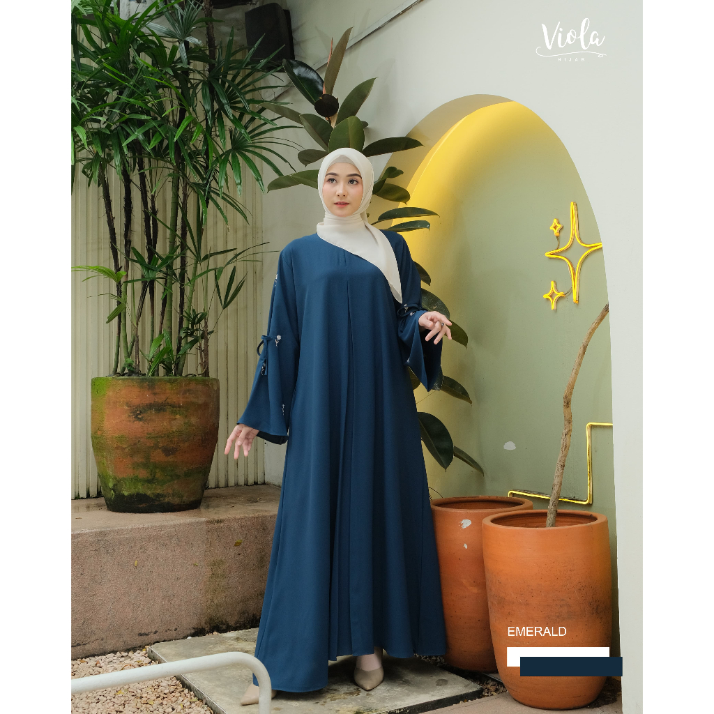 Jual NAMIMA ABAYA SABRINA BORDIR BY VIOLA DRESS KEKINIAN APLIKASI ...