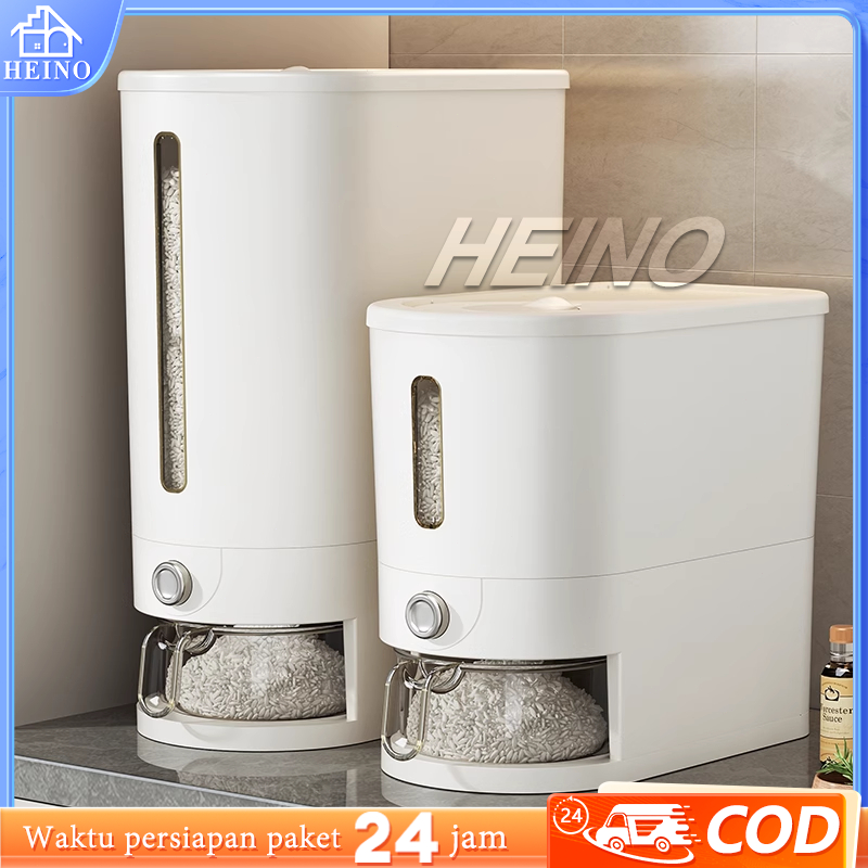 Jual 5/10KG Dispenser Beras Otomatis Tempat Penyimpanan Beras Food Grade Anti Kutu | Shopee ...