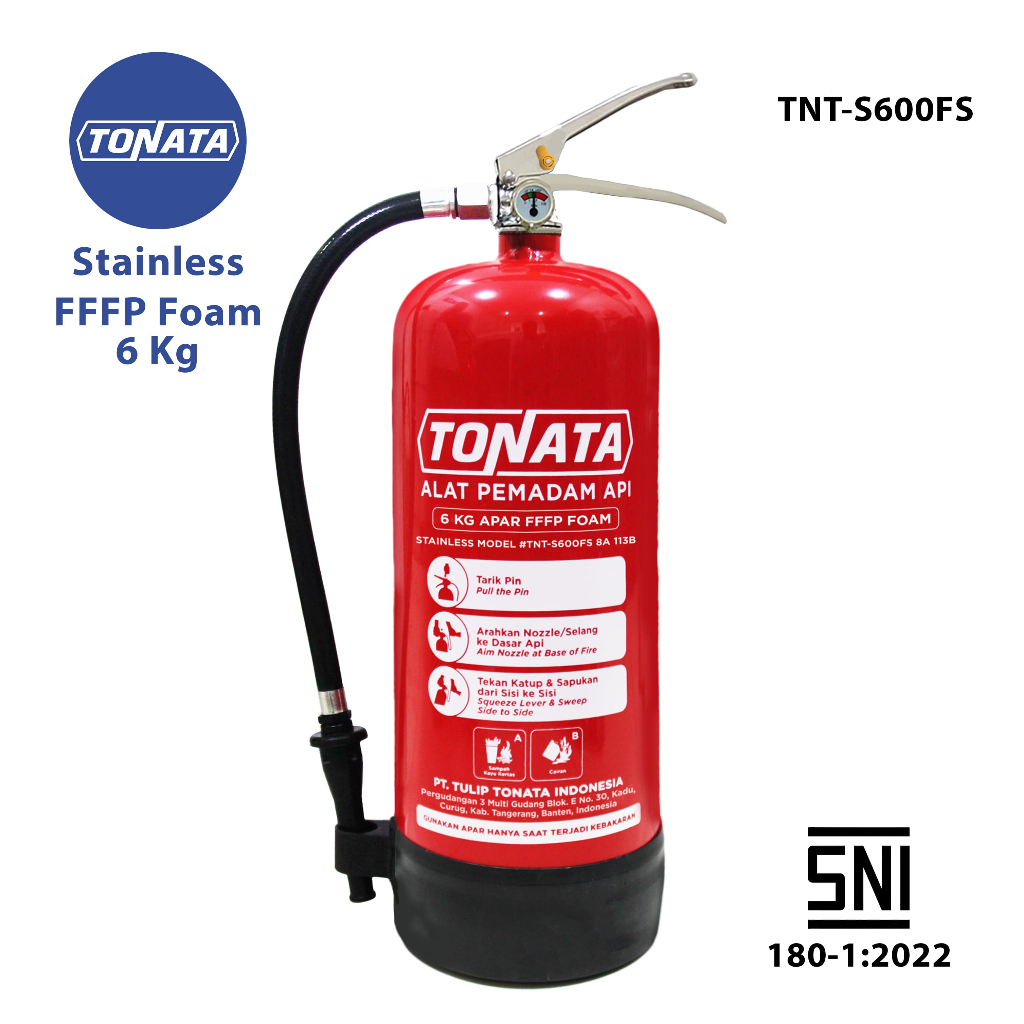 Jual Tonata APAR FFFP Foam Stainless Alat Pemadam Api SNI 6Kg | Shopee ...