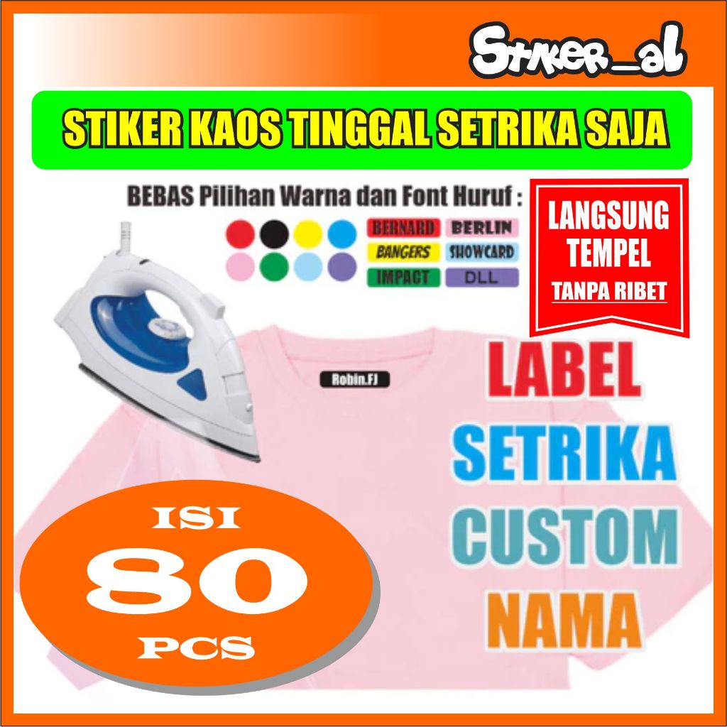 Jual STIKER LABEL KAOS SABLON CUSTOM NAMA DAN FOTO FREE DESAIN ...