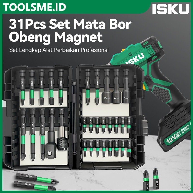 Jual ISKU 31PCS set Screwdriver Set Hand/Listrik Tools Kepala Mata ...