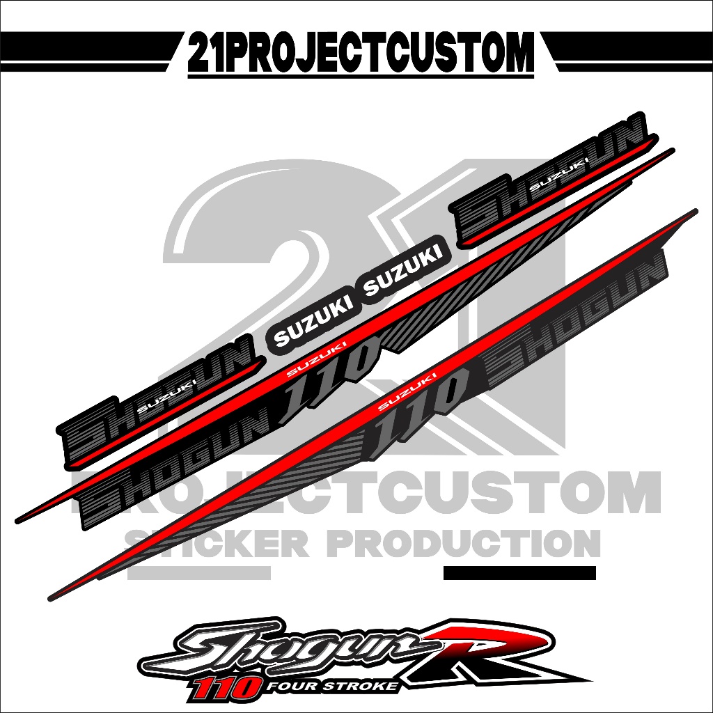 Jual 02 STICKER STRIPING MOTOR SHOGUN 110 R OLD VARIASI DESIGN SIMPLE ...