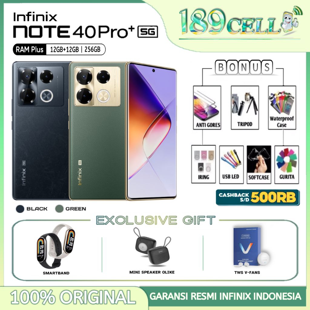 Jual INFINIX NOTE 40 PRO+ 5G RAM 12/256GB - Note40Pro Plus 5G GARANSI ...