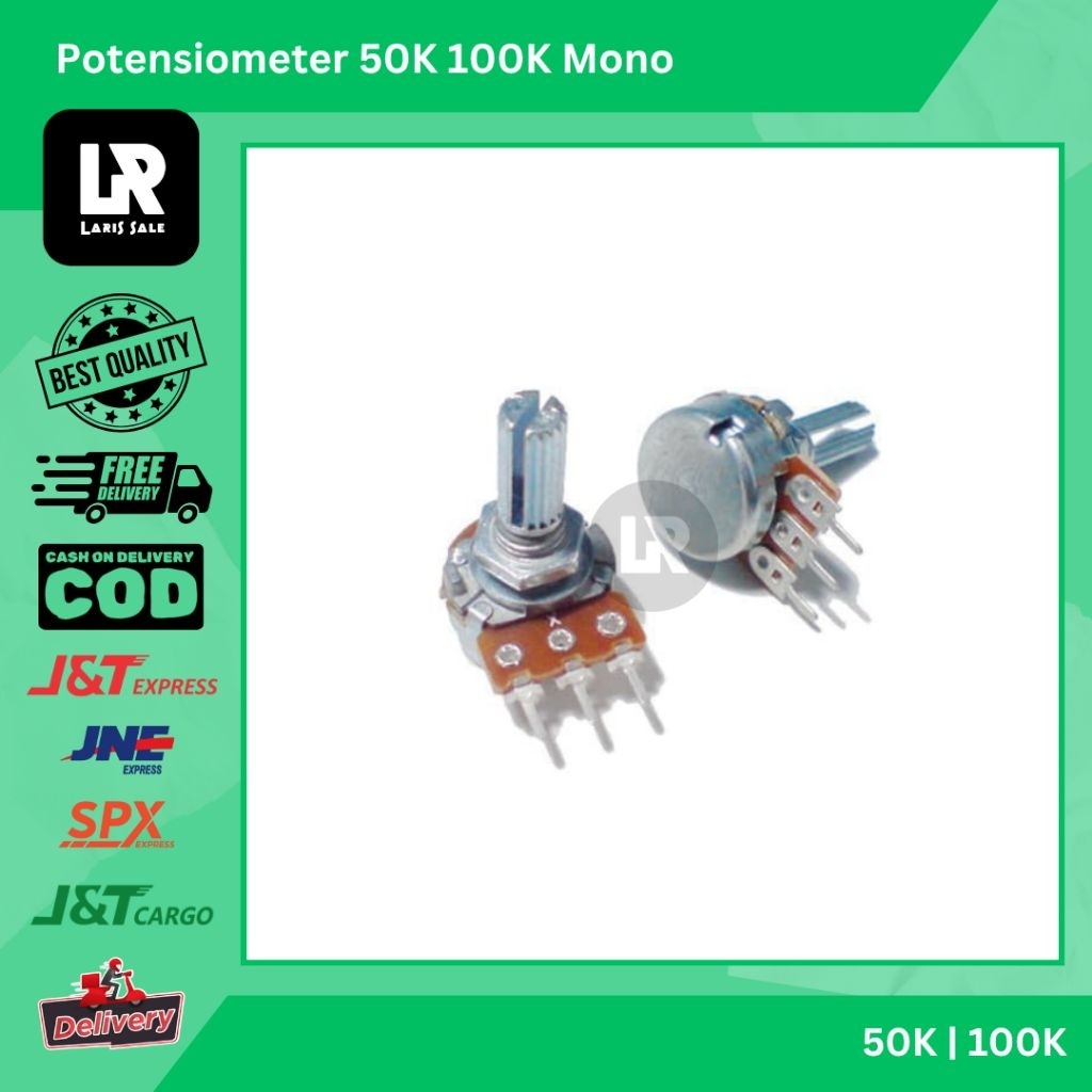 Jual Potensio Potensiometer 50k 100k Mono | Shopee Indonesia
