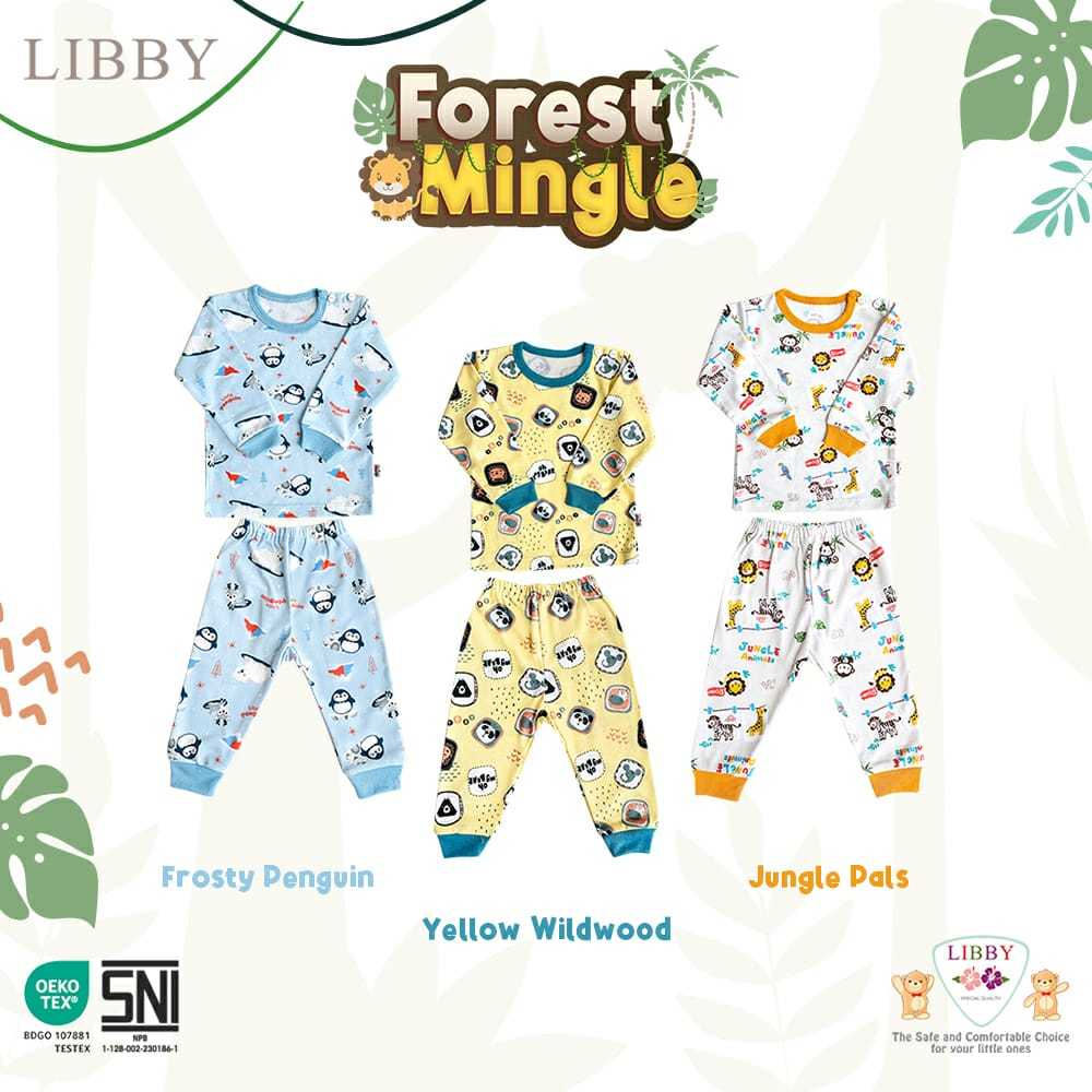 Jual Libby Setelan Panjang Kancing Pundak Forest Mingle/Glowy Pals ...