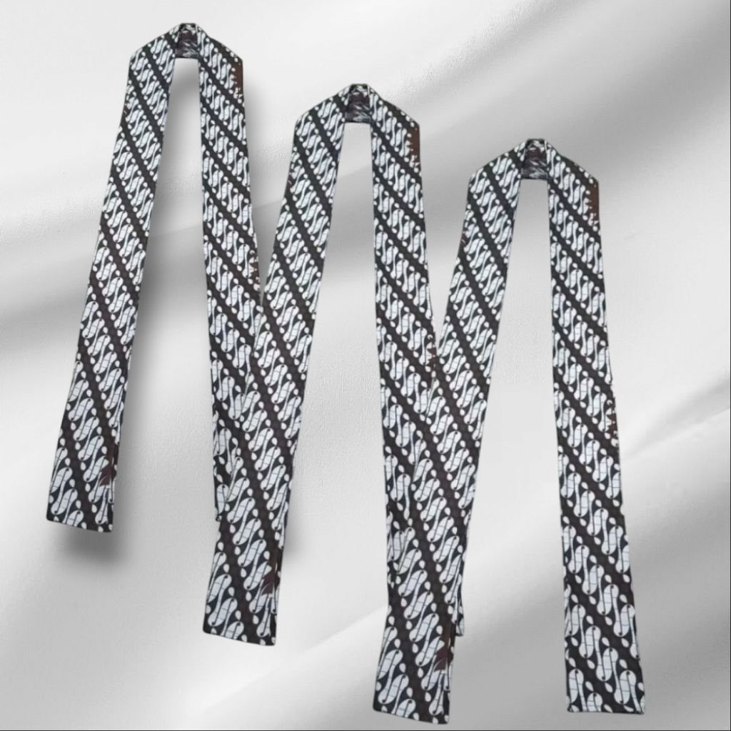 Jual Syall cukin tari panjang 2meter motif batik putih | Shopee Indonesia
