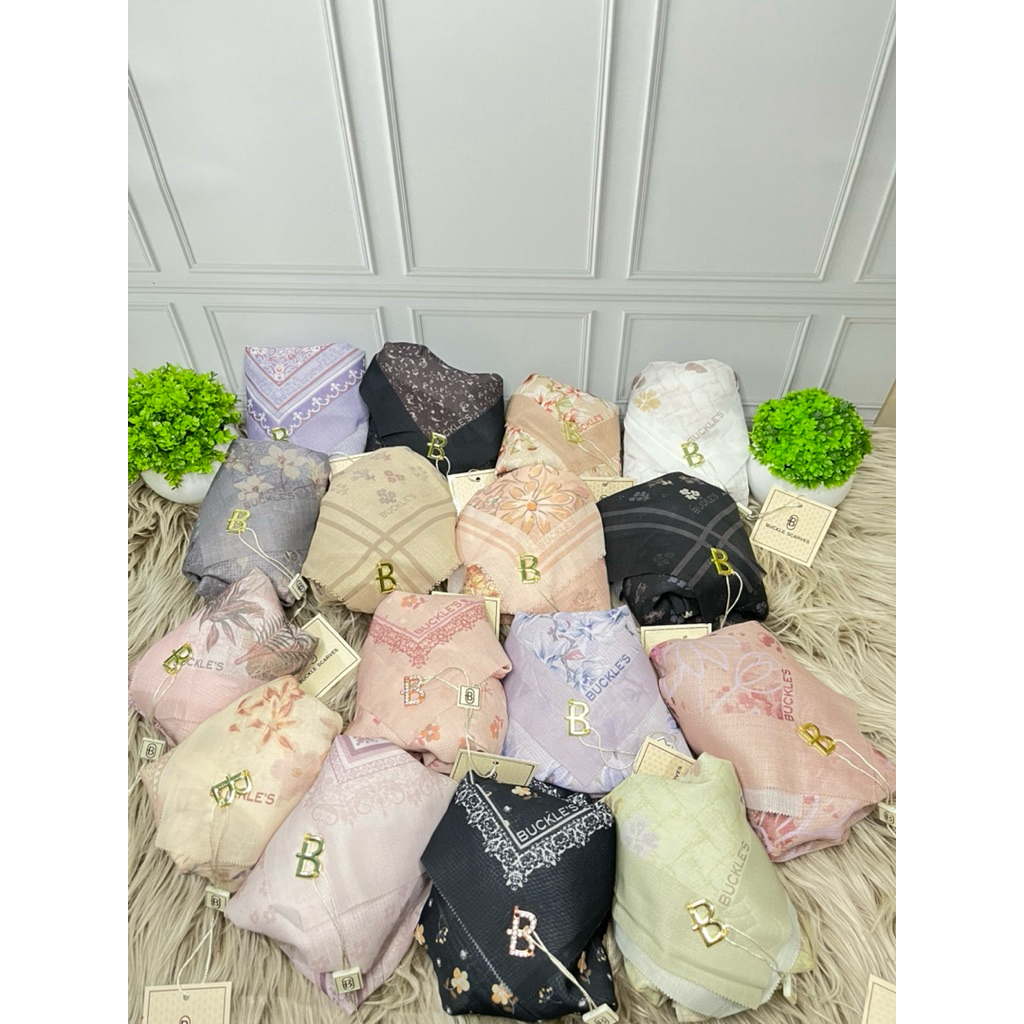 Jual Jilbab Buckle Scarves hijab motif hijab wanita trendy hijab segi ...