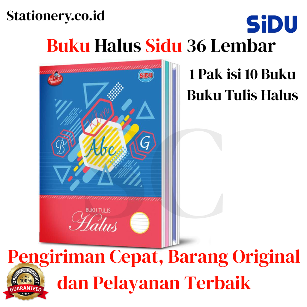 Jual Buku Tulis Halus Sidu 38 Lembar 1 Pak isi 10 Buku / Buku Latihan ...